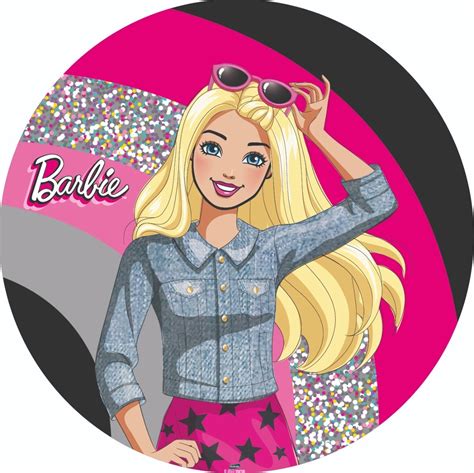 Painel Redondo Sublimado Tecido Barbie Licenciado Parcelamento