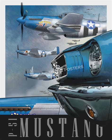 P 51 Mustang Squadron Posters