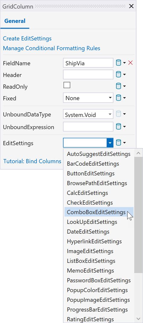 lesson 2 configure columns and editors wpf controls devexpress documentation