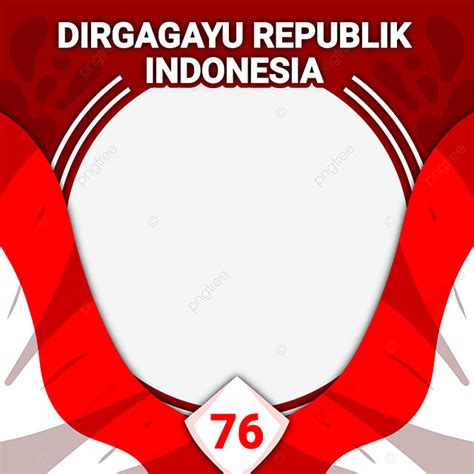 Dirgahayu Republik Indonesia Con Bandera Elegante Diseño Twibbon PNG