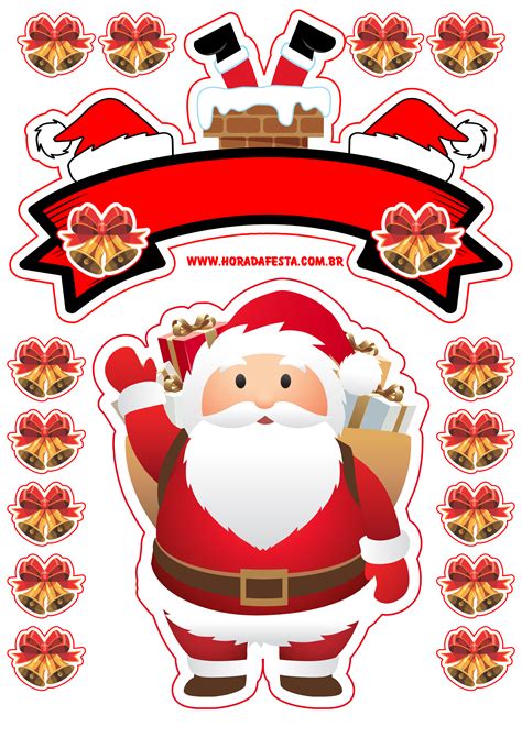 Ideias De Topo De Bolo Para Festas De Natal Gr Tis Para Editar E