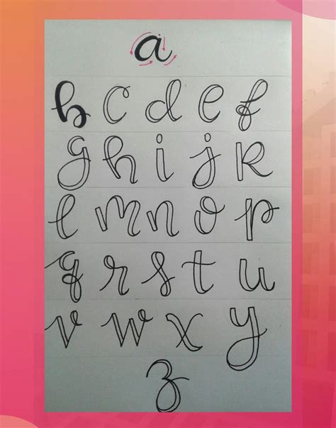 Abecedario En Letra Cursiva Gruesa La Letra Cursiva Es Conocida Tambi N