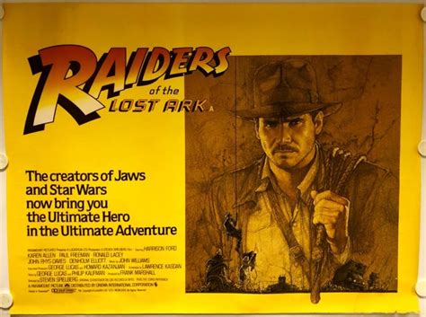 Raiders Of The Lost Ark British Uk Quad Film Poster