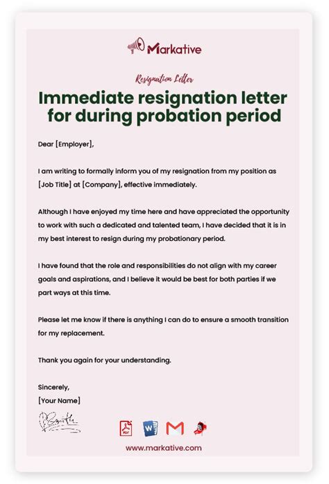 How To Write Best Resignation Letter During Probation Period 5