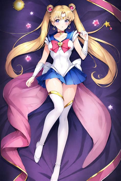 Rule 34 Ai Generated Bishoujo Senshi Sailor Moon Blonde Hair Clothing Long Hair Sailor Moon