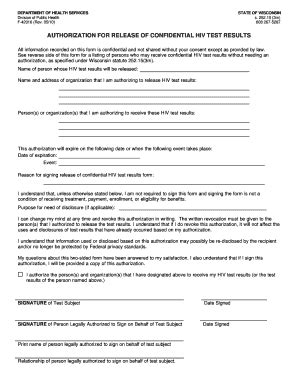HIV Results Form Fillable Fill Out And Sign Printable PDF Template