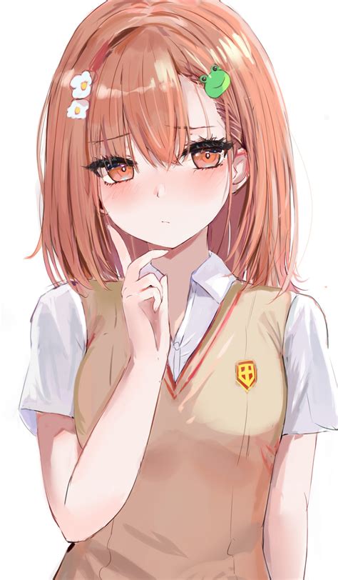 Safebooru 1girl Absurdres Arm At Side Blush Bright Pupils Brown Eyes Brown Hair Brown