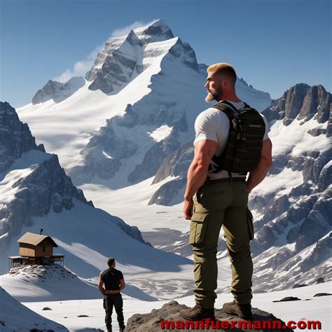 Muskul Se Schwule M Nner Auf Wanderung Machen Rast In Einer Gem Tlichen