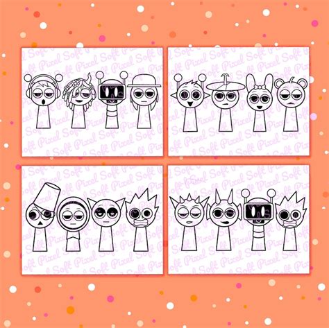 4 páginas para colorear de Sprunki de Incredibox para niños 14