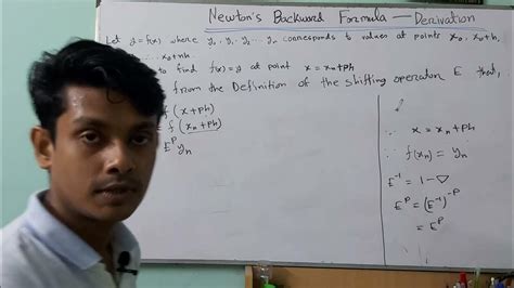 2 derivation of newtons backward interpolation formula numerical analysis youtube