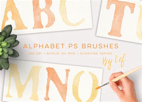 Alphabet Photoshop Brushes By By Lef TheHungryJPEG
