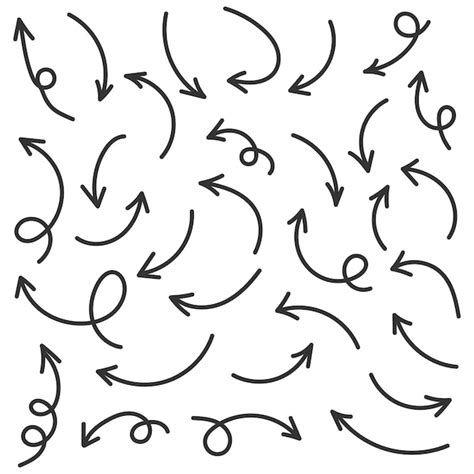 Premium Vector Arrow Icon In Hand Drawn Style Handmade Doodle Vector