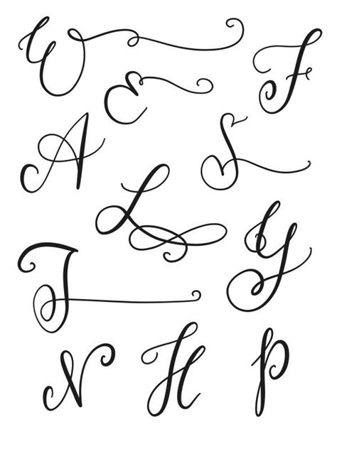 Brush Lettering Schnörkel malen Bunte Galerie Chalkboard Lettering
