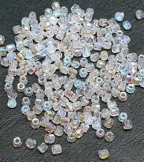 Crystal AB True 2MM Fire Polish Czech Glass 100 Beads 28701 Etsy