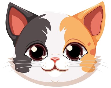 Ilustración De Perfil De Cara De Gato