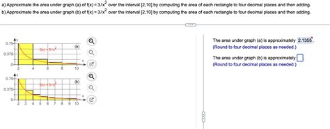 solved a approximate the area under graph a of f x 3 x2