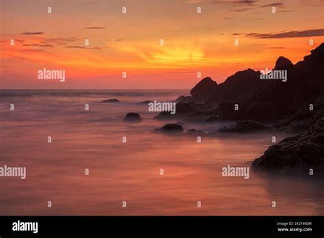 Sunset On Varkala Beach Kerala India Stock Photo Alamy