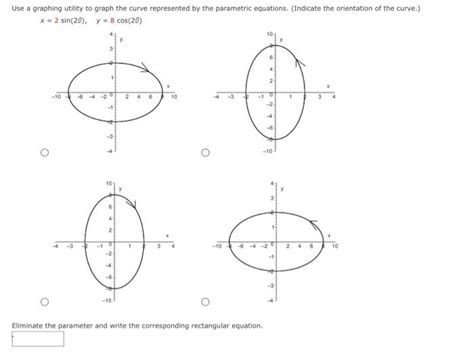 solved sketch the curve represented by the parametric