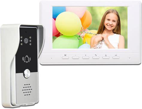 AMOCAM Video Door Phone System 7 Inches Monitor Wired Video Intercom