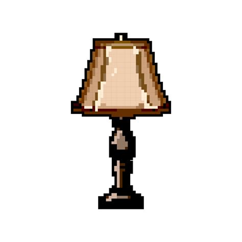 Light Lamp Table Game Pixel Art Vector Illustration Vector Art