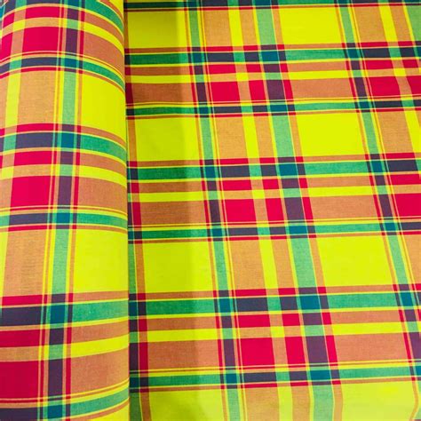 Tissu coton madras 057 au mètre à partir de 50 cm Tissus Lionel