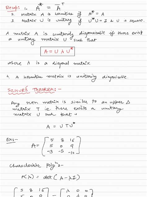 diagonalization of hermitian matrices notes pdf