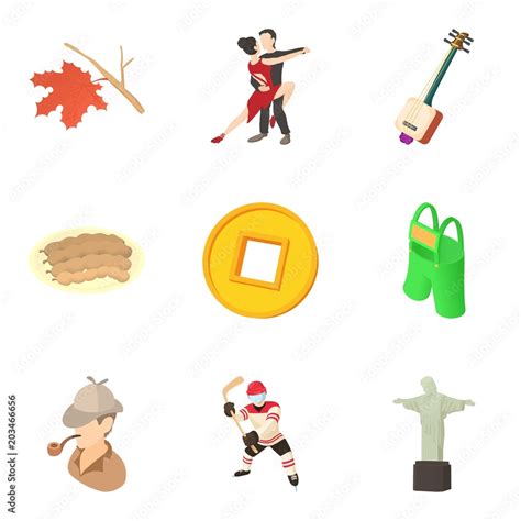 Population Density Icons Set Cartoon Set Of 9 Population Density