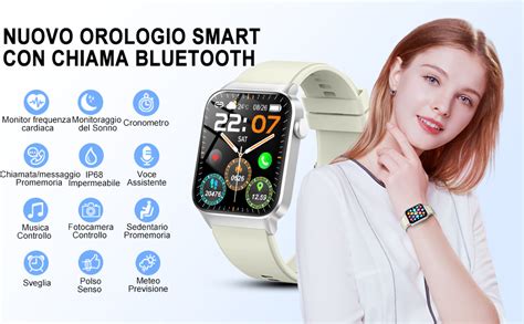 Smartwatch Uomo Donna Con Effettua Risposta Chiamate 1 85 Orologio