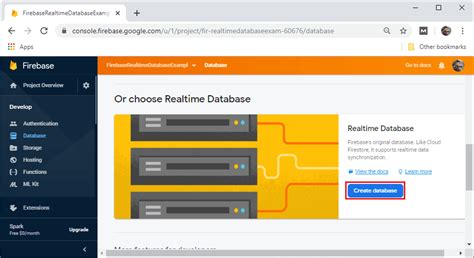firebase real time database setup and configuration javatpoint