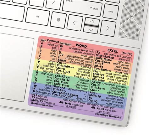 Buy Synerlogic Word Excel Windows Shortcut Sticker Reference Guide