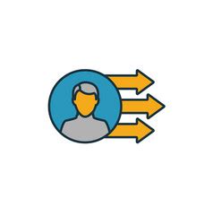 Leadership Approach Icon Set Four Simple Symbols Vector Image