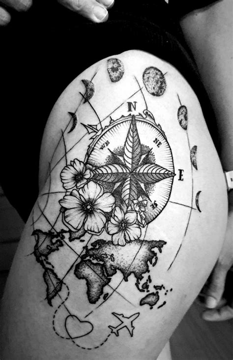 Tatuagem Rosa Dos Ventos Mapa LIBRAIN