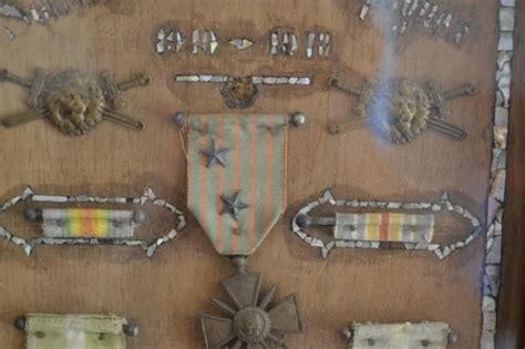A1 CADRE DE médailles militaires françaises guerre 1914 1918 et MAROC