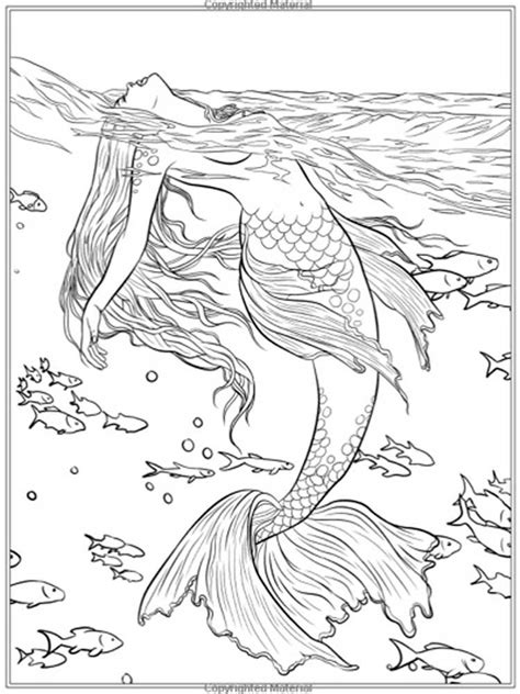 Mermaid Coloring Page For Adults Sirena Para Colorear Dibujos Y The