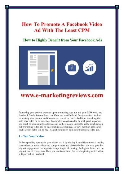 How To Use Correctly Facebook Video Ads