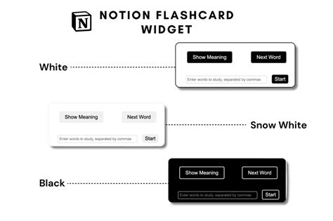 Notion Dictionary Flashcard Widget