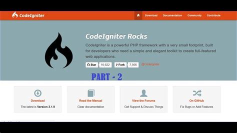 codeigniter basic tutorial part2 youtube
