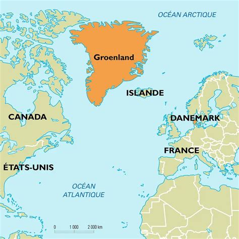 Groenland Danemark carte de situation Média Encyclopædia