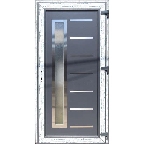 Usa De Intrare Termopan Model InoxLine 04 Antracit 90x200 EMAG Ro