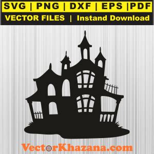 Halloween Haunted Scary House Svg Happy Halloween Png