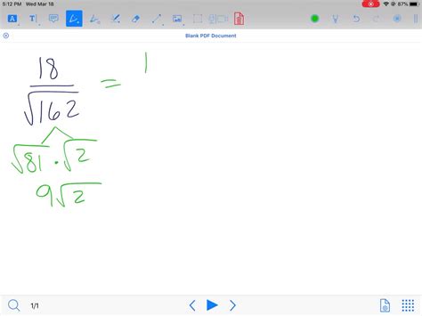 solved simplify each expression 18 √ 162