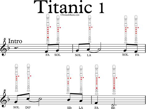Titanic Flauta Dulce Notas Estudiar