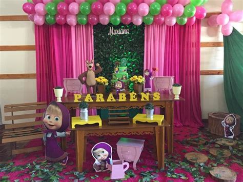 Festa Masha e o Urso 70 ideias e tutoriais para inspirar sua decoração