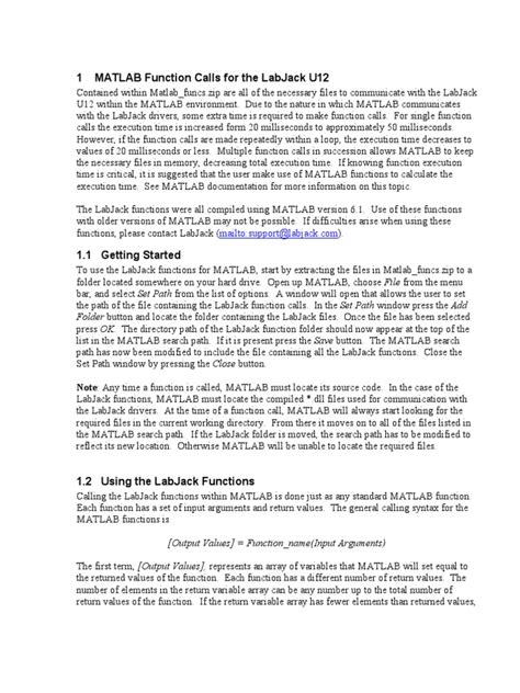 matlab functions for labjack u12 communication pdf parameter computer programming matlab