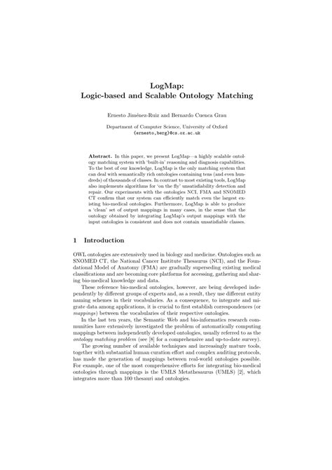 pdf logmap logic based and scalable ontology matching