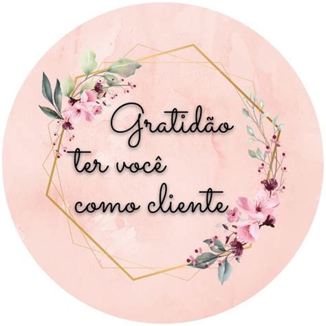 Adesivo Gratid O Ter Voc Como Cliente Cm Elo