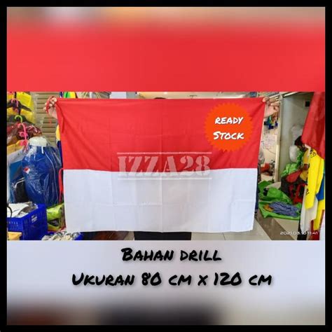 Jual Bendera Merah Putih Bahan Drill Ukuran 80 X 120 Cm Shopee Indonesia