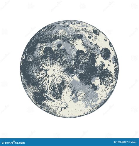 Hand Drawn Moon Stock Vector Illustration Of Modern 125246187