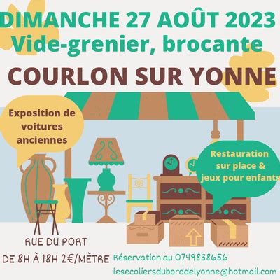 Vide Grenier Brocante Courlon Sur Yonne Ao T