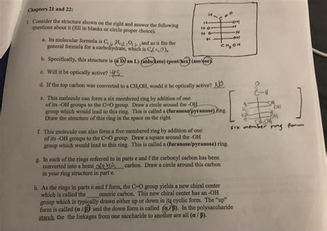 Solved Chapters 21 And 22 1 Consider The Structure Shown On Chegg